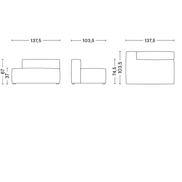 Mags Soft Module S9301 / Lounge / Right End - TOJO